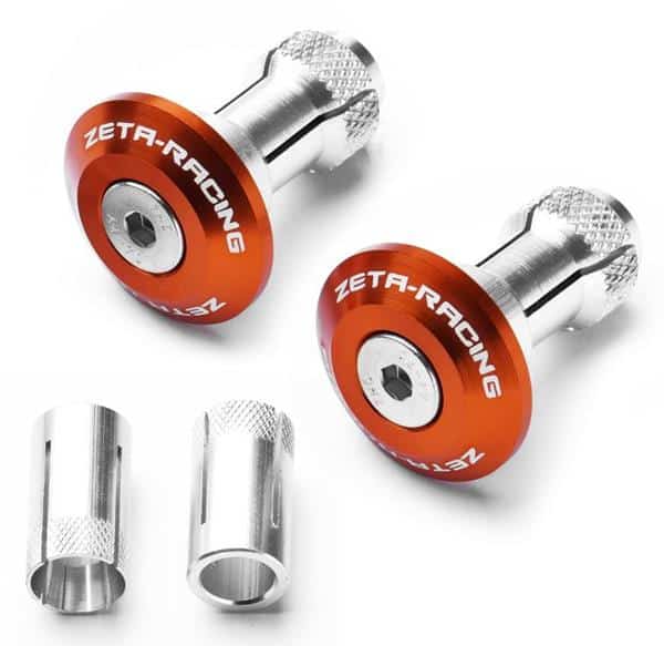 ZETA BAR END PLUGS ORANGE – Barry Francis Motorcycles